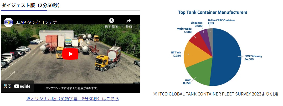 JJAP TANKの紹介動画をアップしました。 - 株式会社EFインターナショナル